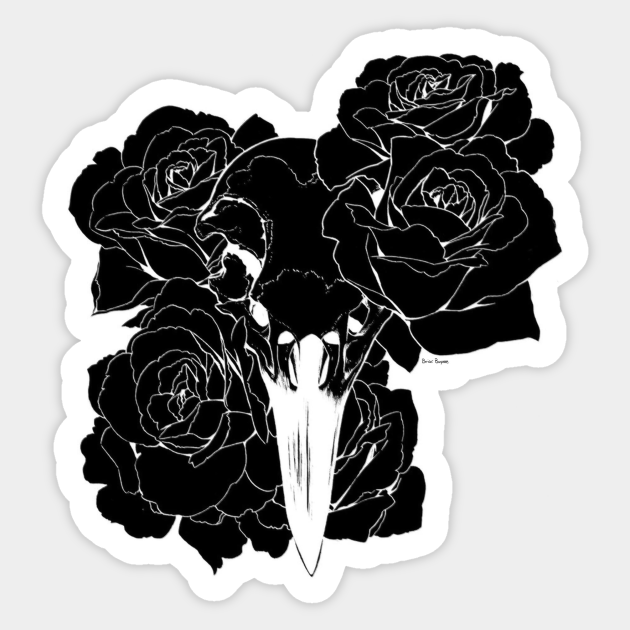 Crow Skull Skulls Sticker Teepublic